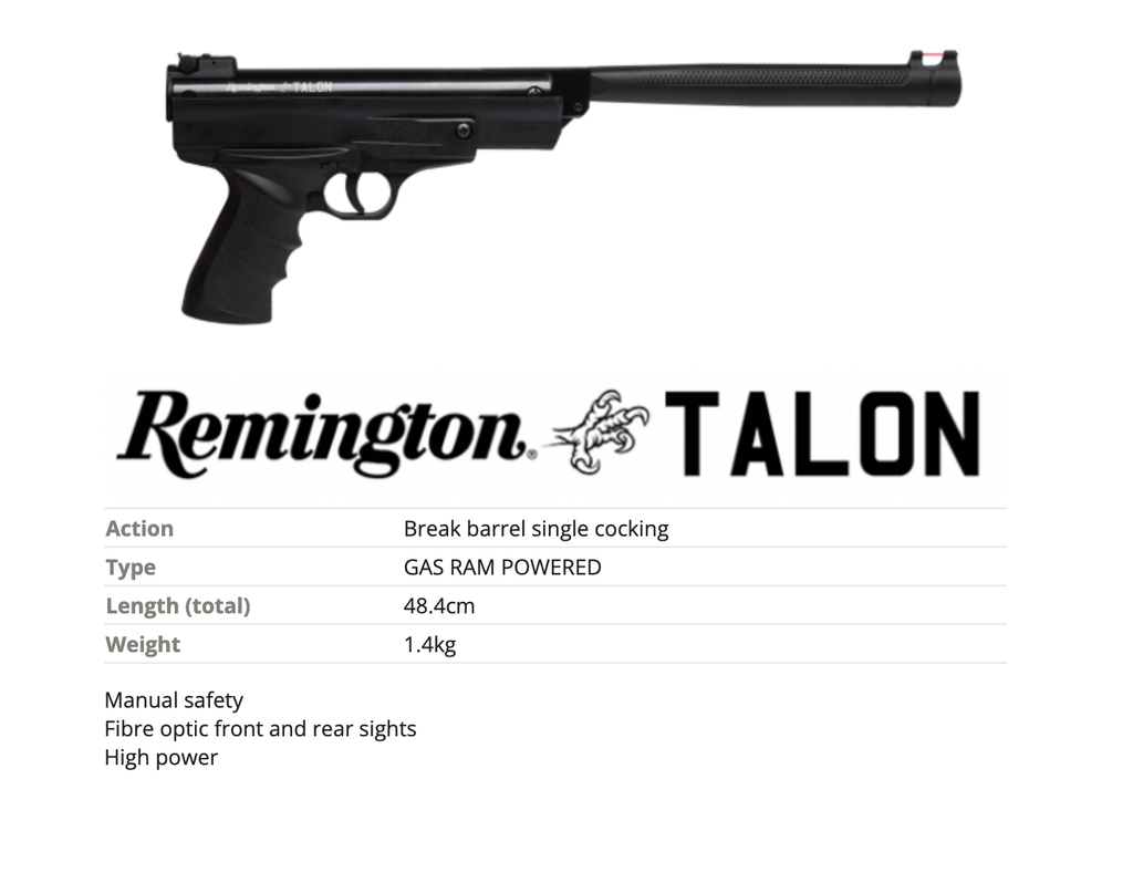 Remington Talon SYN Gas Ram Pistol .22 – AirGuns-Liverpool